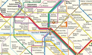 Paris e arredores:mapa dos metrô, dos ônibus e do RER (trem)
